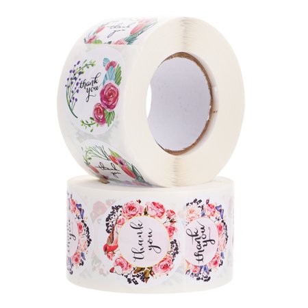 2 Rolls of Gift Wrapping Stickers Self-adhesive Stickers Paper Sealing ...