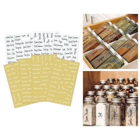 Clear 276Pcs Spice Labels Stickers Water Resistant Canisters Spice ...