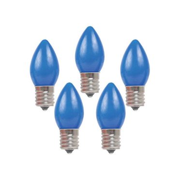 Pack of 4 Opaque Blue LED C7 Christmas Replacement Bulbs - Walmart.com