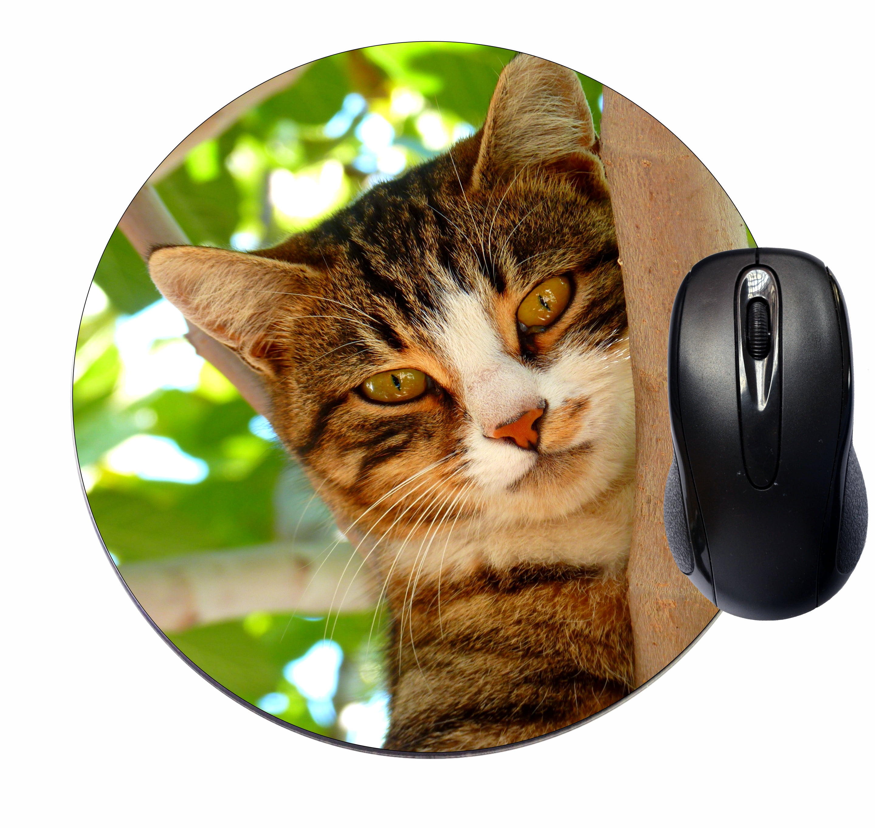 Mouse Mat Pad Mousepad Cute Desk Round Circle Mousemat Nature Design ...