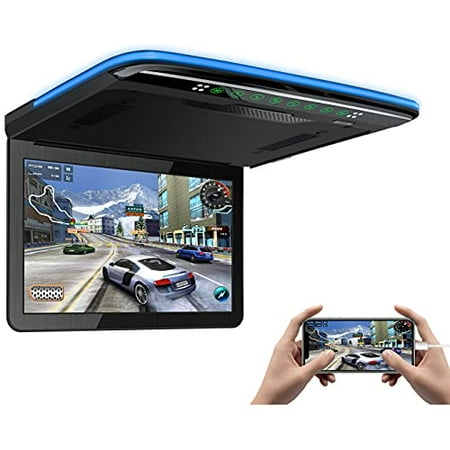 XTRONS 1920x1080 13.3 inch Resolution FHD Screen Car Roof Monitor Flip ...