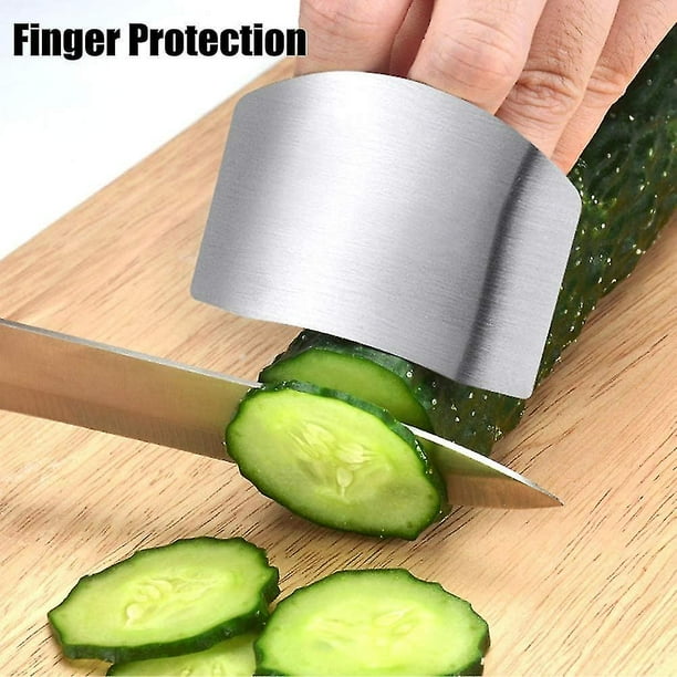 Finger Guard, Stainless Steel 3 Pieces Kitchen Tool Finger Guard Cut ...