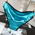 Women Satin Briefs G String Thongs Lingerie Underwear Panties Silky