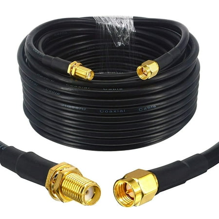 BOOBRIE 32.8ft WiFi Antenna Cable SMA Male to SMA Female RG58/U Coaxial ...