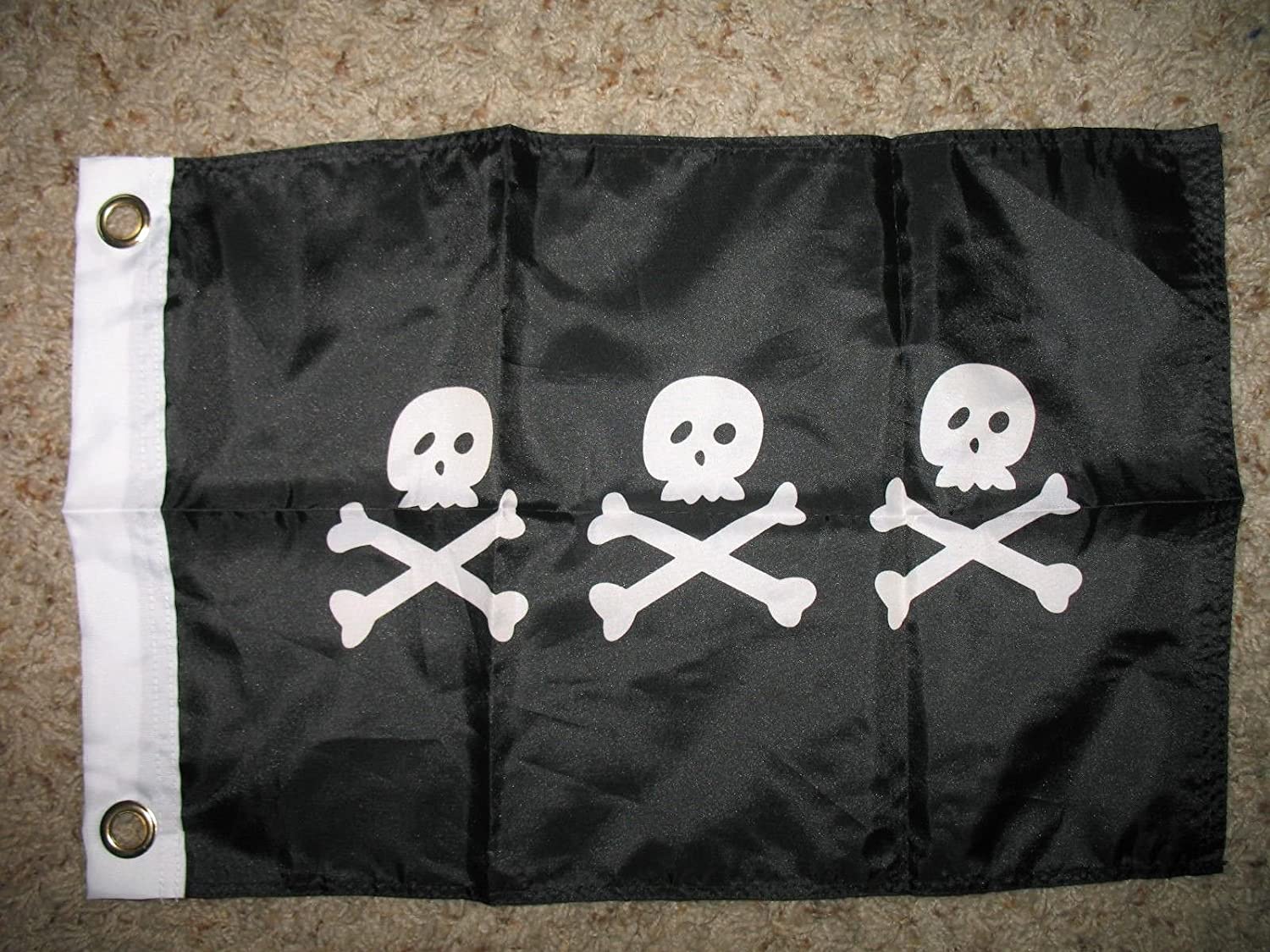 12"x18" Jolly Roger Pirate Christopher Condent Boat Car Motorcycle Flag ...