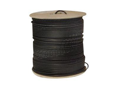 Dual Shielded Bulk RG6 Coaxial Cable Black 18 AWG Solid CCS Core Spool ...