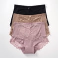 Jennifer Women's 4 Pack High Rise Exquisite Lace Leg Opening Design ...