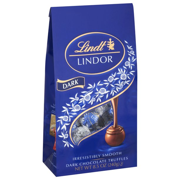 Lindt Lindor Dark Chocolate Candy Truffles, 8.5 oz. Bag - Walmart.com ...