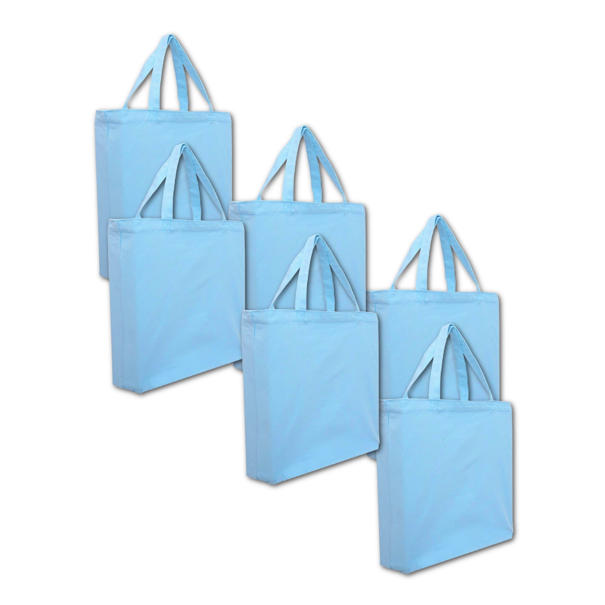 Premium Canvas Tote Bags | Pack of 6 | Heavy Duty 100% Cotton With ...