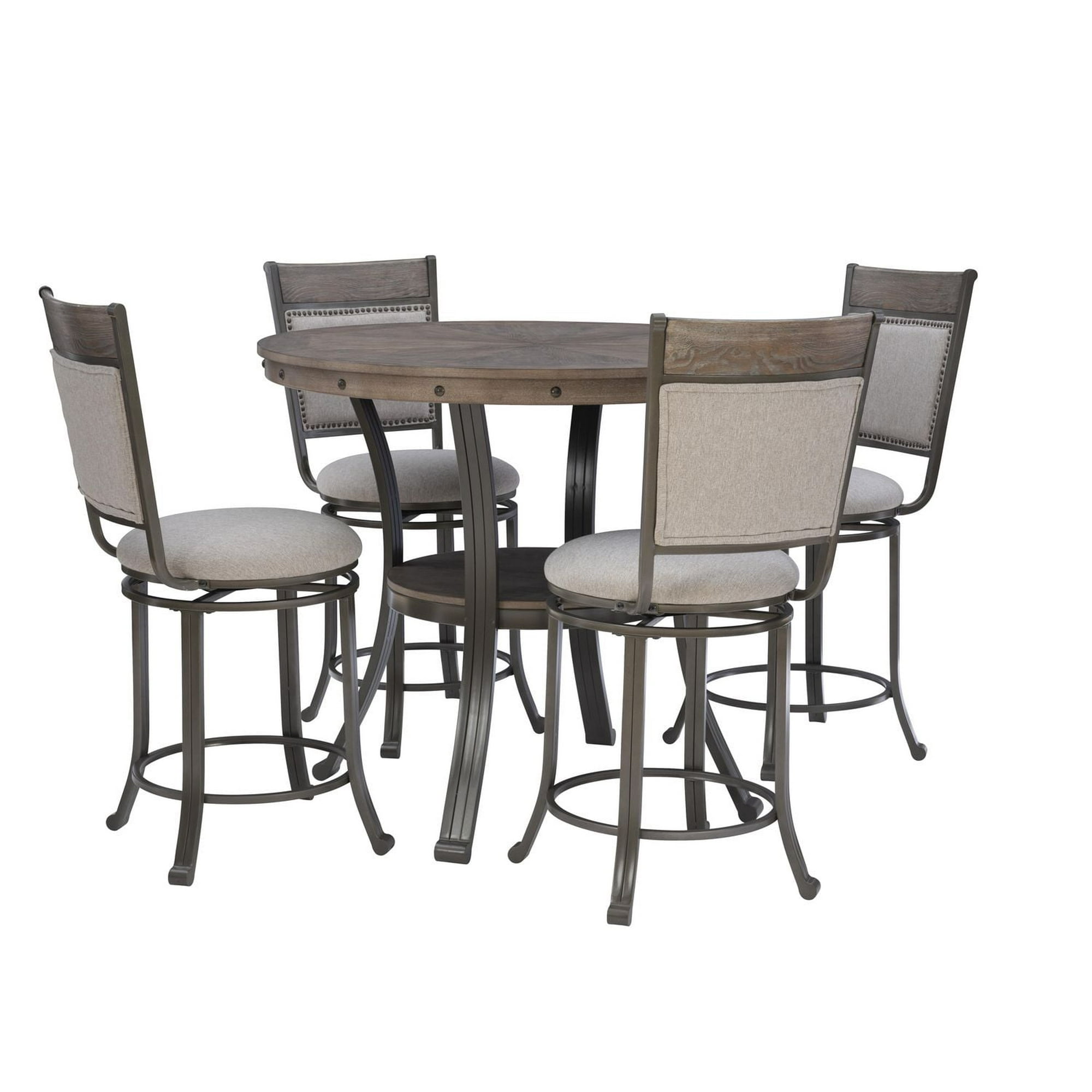 Click here for Linon Trager 5-Piece Counter Set  Pewter prices