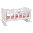 Hopscotch Lane My Baby Doll’s Sweet Dreams Plastic Rocking Crib with 4 ...