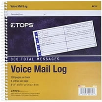 TOPS Products Voice Message Log Books, 8 1/2" x 8 1/4", 800-Message ...