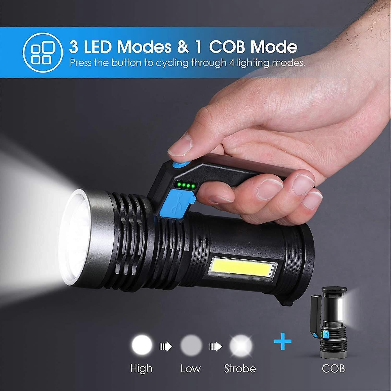 Click here for Polarstone Usb Rechargeable Torch  4 Modes Portabl... prices