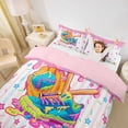 Feelyou Pink Ice Cream Baseball Duvet Cover Queen for Girls, Drip Sport ...