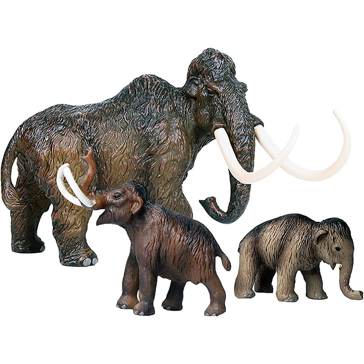 Holzlrgus 3 Pcs Mammoth Figurine Set Simulated Mammoth Family Model ...