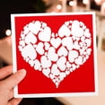 3drose, Randon Sized White Love Hearts Arranged in a Heart Shape, 6 ...