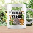 Aunt Of The Wild One Birthday 1St Safari Jungle Family Coffee Mugs ...