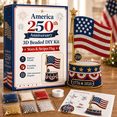 America 250th Anniversary 3D Beaded DIY Kit – Liberty Lady, Flag, Eagle ...