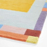 ALEF HOME Geometric Multicolor Tufted Area Rug, 5' x 8', Quick Dry ...