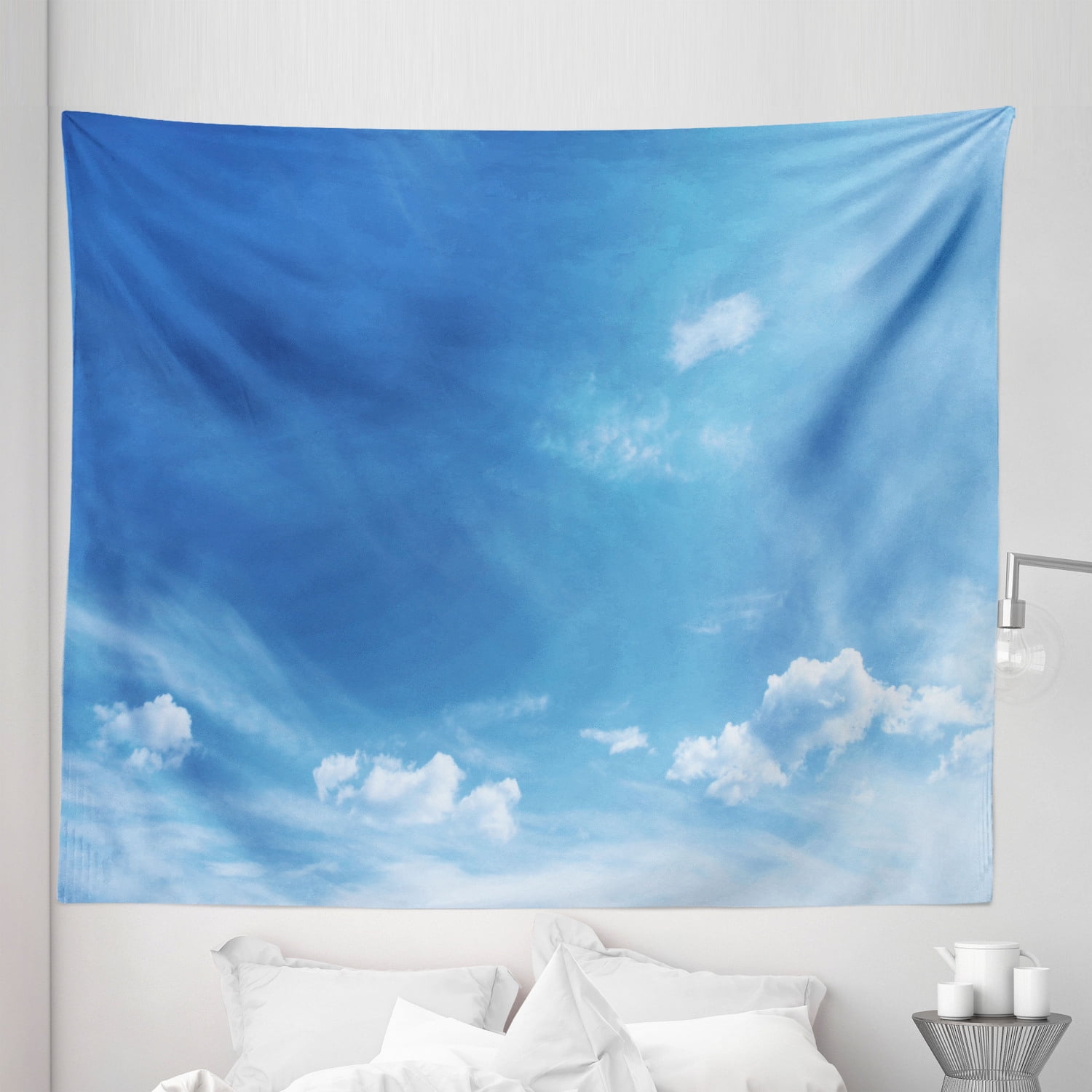 Sky Tapestry, Blue Sky Inspirational Sun Rays and Clouds Weather ...