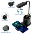 BCOOSS LED Desk Lamp, Flexible Gooseneck, Wireless Charging, USB Port ...