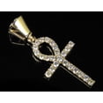 Aishvi Jewels 2.30Ct Round Cut Simmulated Diamond Ankh Cross Pendant ...