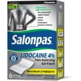 Salonpas Lidocaine Pain Relieving Gel Patch, Maximum Strength, 6 ...