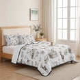 King Quilt Bedding Set Farm Cow Pig Chicken Goat Lightweight Summer ...