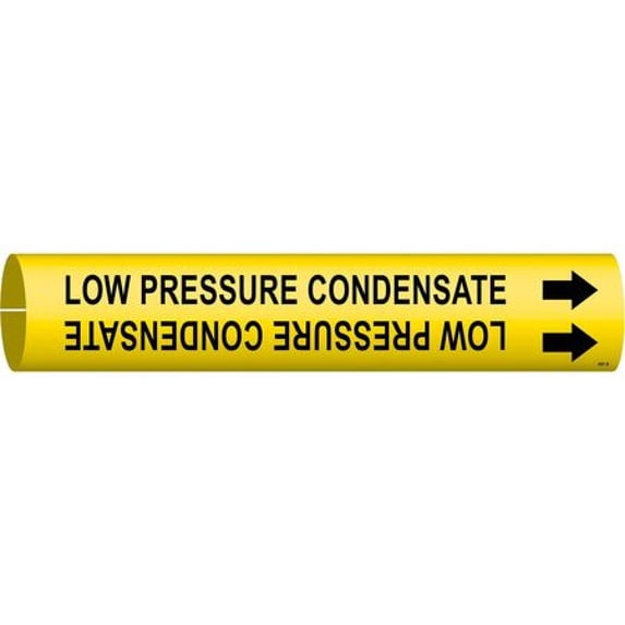 BRADY 4091-B Pipe Marker,Low Pressure Condensate,Yel - Walmart.com