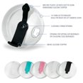 40oz Sublimation Traveler Mugs - 6 Pack Clear Silver Bulk Tumblers with ...