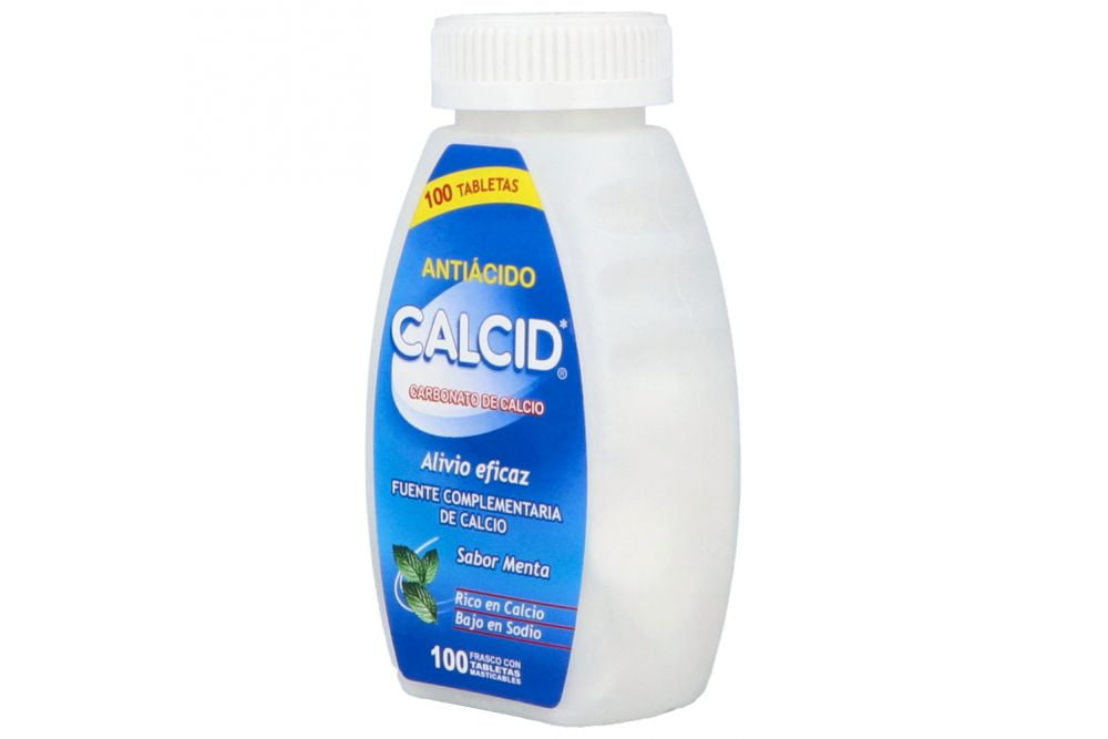 Calcid Frasco Con 100 Tabletas Masticables Sabor Menta | Walmart en línea
