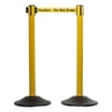 Costway 6Pcs Stanchion Posts, Queue Pole with Retractable Red Belt ...