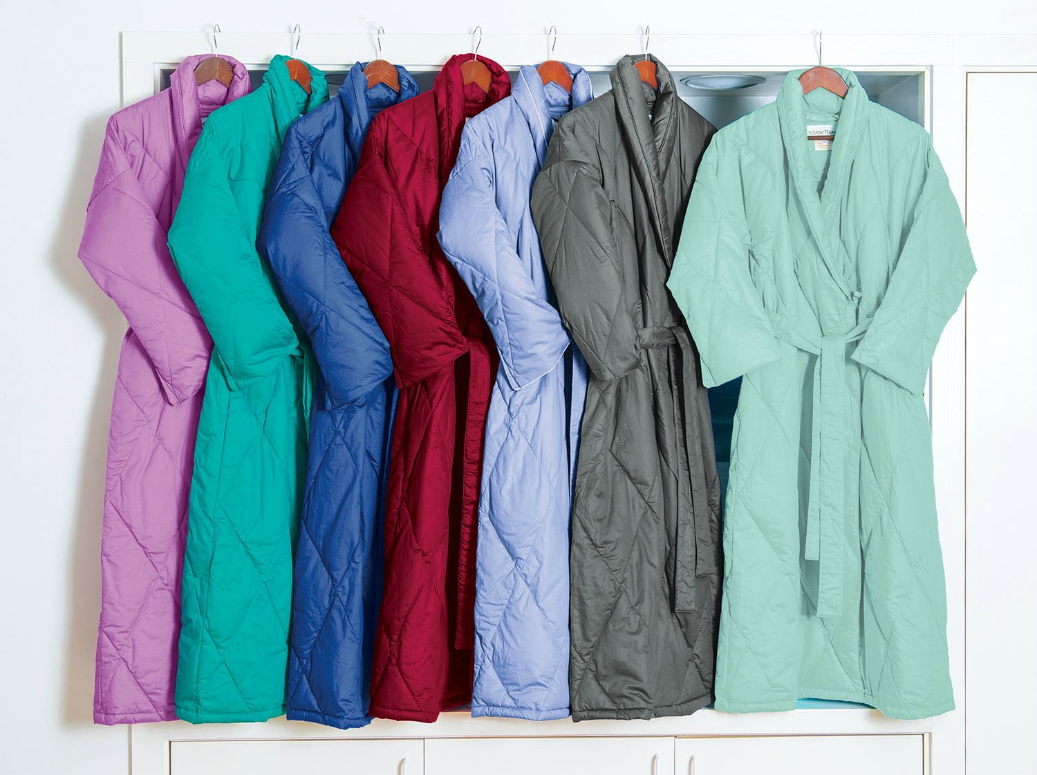 Warm Things Quilted Down Robe Grey / Medium - Walmart.com