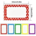 Colors Plain Name Tag Sticker - Waterproof Name Tag Labels with Bright ...