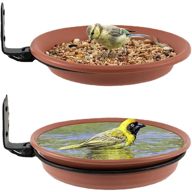 2pcs outdoor hanging bird feeder, balcony bird feeder, wild bird bath ...