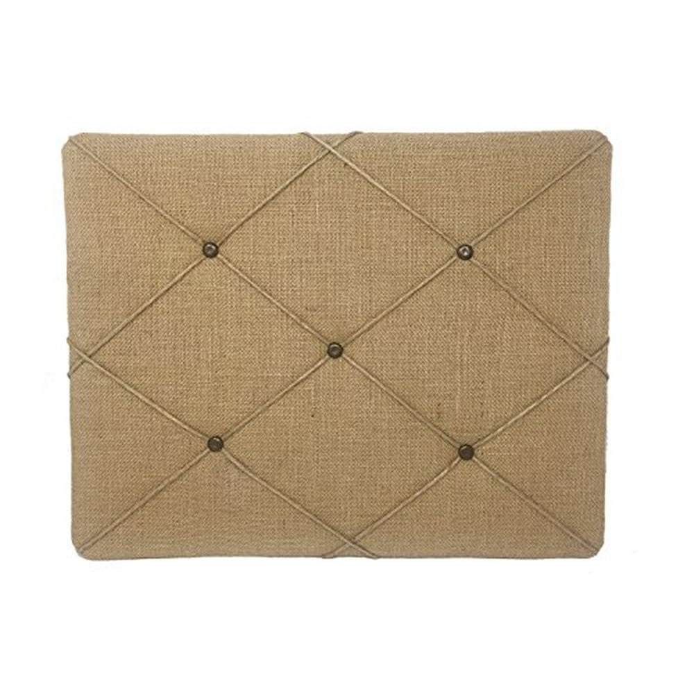 ReLIVE 19.75? x 15.75" Natural Tan Burlap Covered with Criss-Cross ...