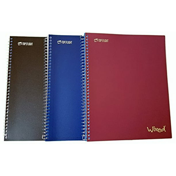 Top Flight Wired 3-Subject Wirebound Notebook - Walmart.com