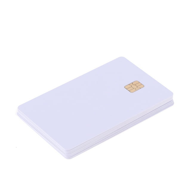 10Pcs SLE 4442 Chip With Hico Magnetic Stripe Contact IC Card 2 in 1 ...