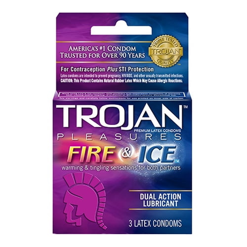 Trojan Pleasures Fire And Ice Dual Action Lubricant Premium Latex ...