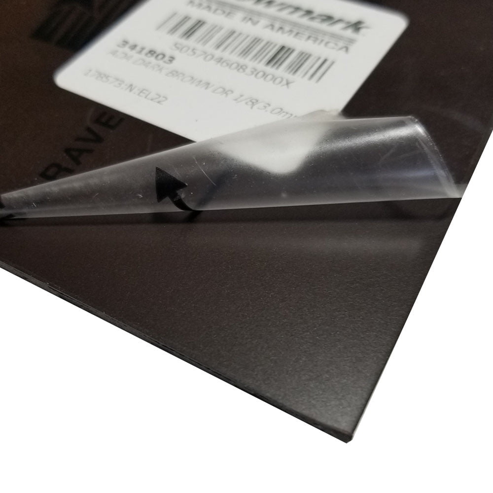 1/8" x 24" x 48", Rowmark Engraving Plastic ADA, Dark Brown - Walmart.com