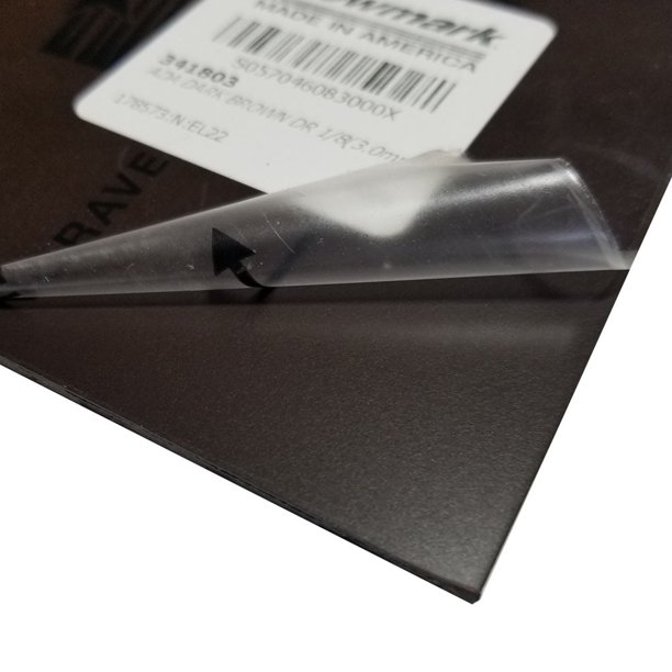 1/8" x 24" x 48", Rowmark Engraving Plastic ADA, Dark Brown - Walmart.com