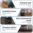 Lockable Mobile File Cabinet with Charging Station, 2 Drawers & Open ...