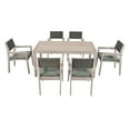 Churanty Outdoor Dinning Set for 6 Person All Weather Patio Wooden ...