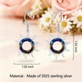 Cherishthese, 1.02 in. Colorful Crystal+Sun Circle Pattern, Silver ...