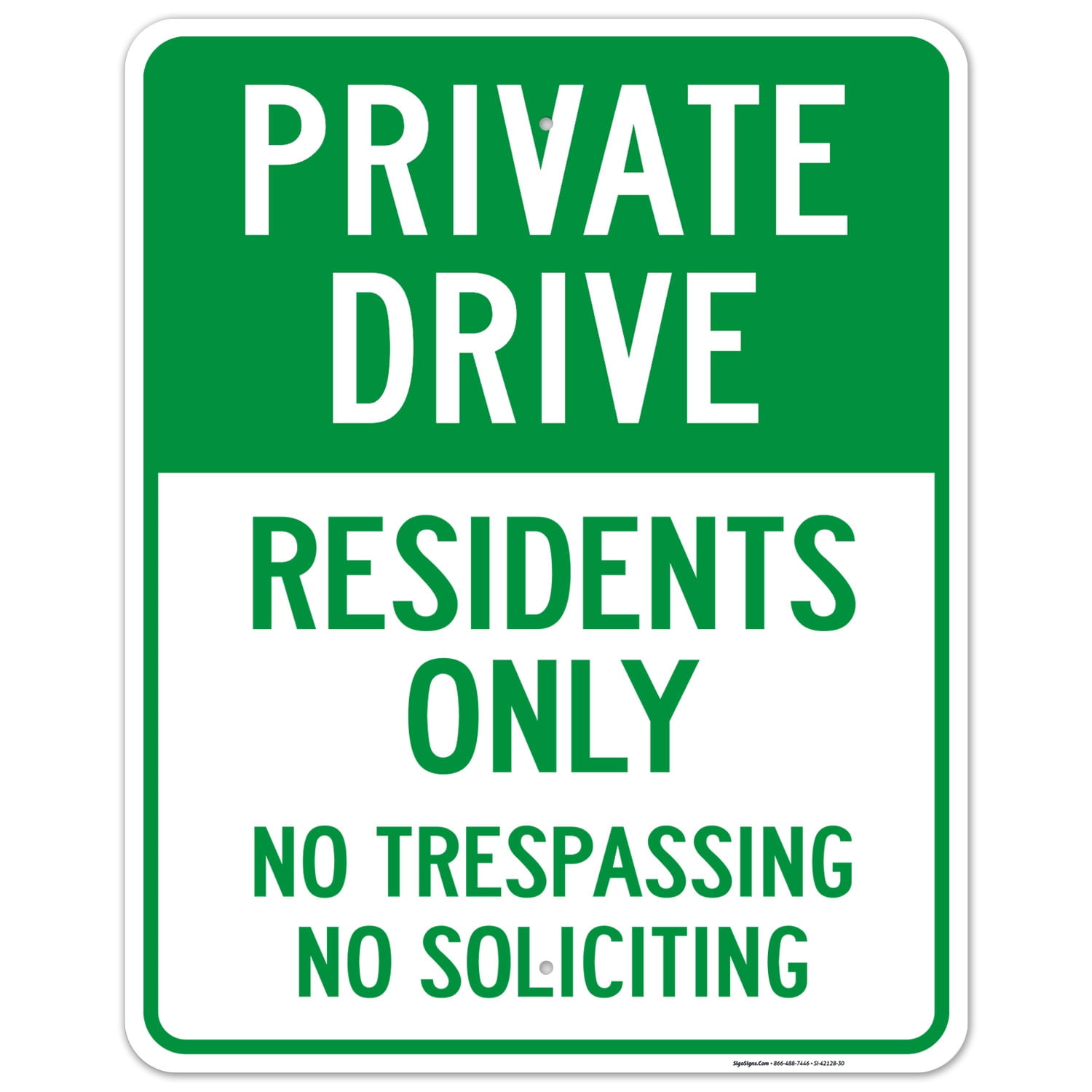 Private Drive Sign, No Trespassing No Soliciting Residents Only Sign ...