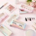 1set 40pcs Paper Folding boxes Empty Eyelash Packaging box with Clear ...
