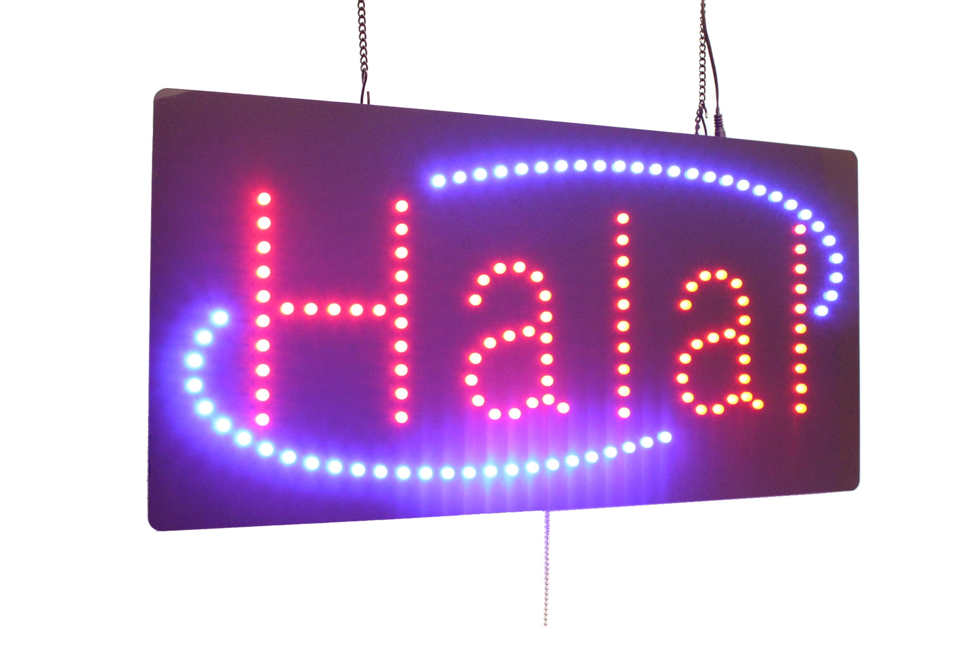 Halal Sign in ENGLISH Only , TOPKING Signage, LED Neon Open, Store ...