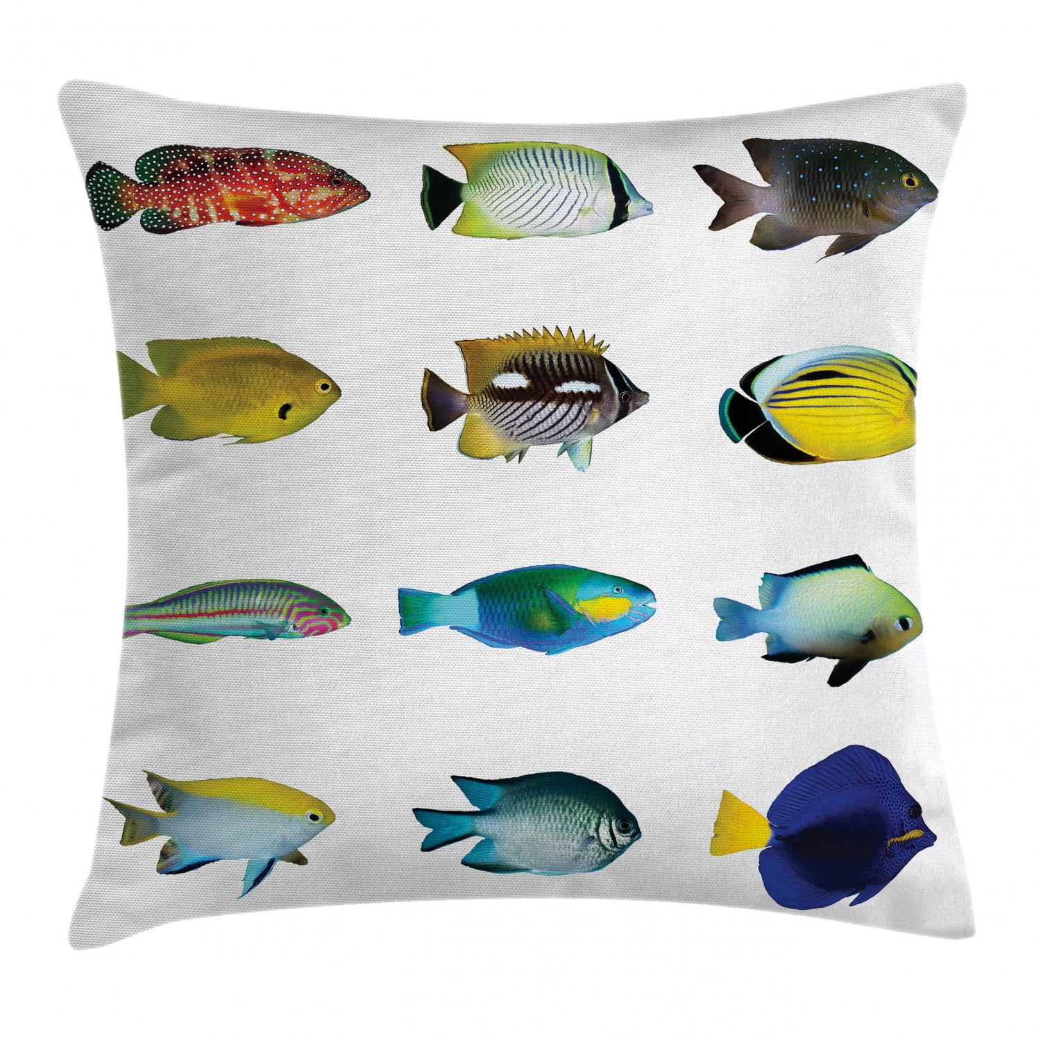 Ocean Animal Decor Throw Pillow Cushion Cover, Egyptian Fish with ...