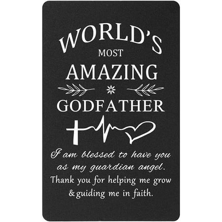 Christian Wallet Card Insert, Godfather Gifts from Goddaughter Godson ...