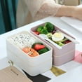 Moocorvic Microwave Lunch Box Japanese Wood Bento Box 2 Layer Container ...